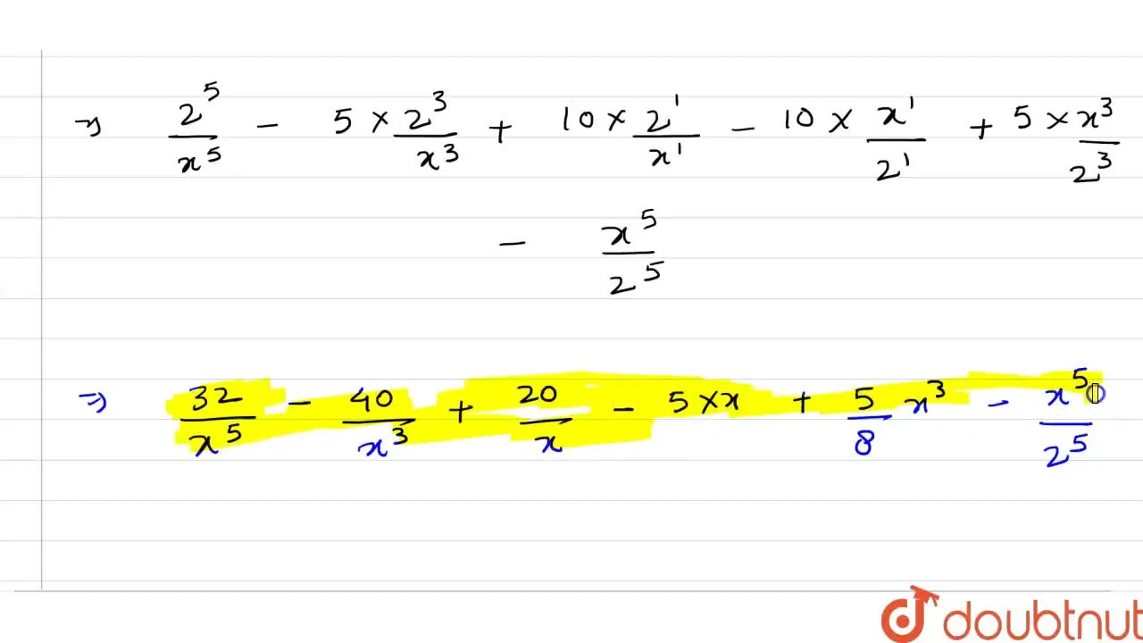Expand Of The Expression 2 x x 2 5