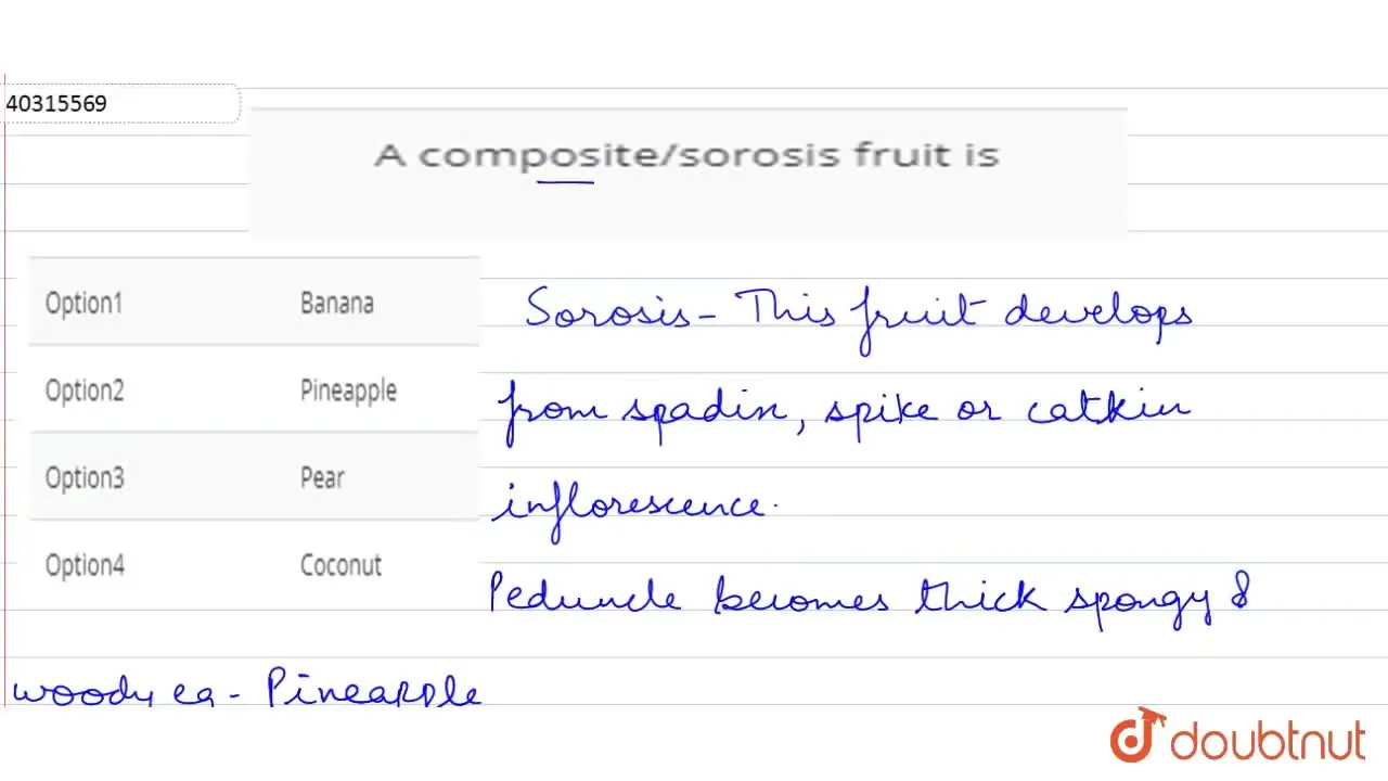 A composite/sorosis fruit is