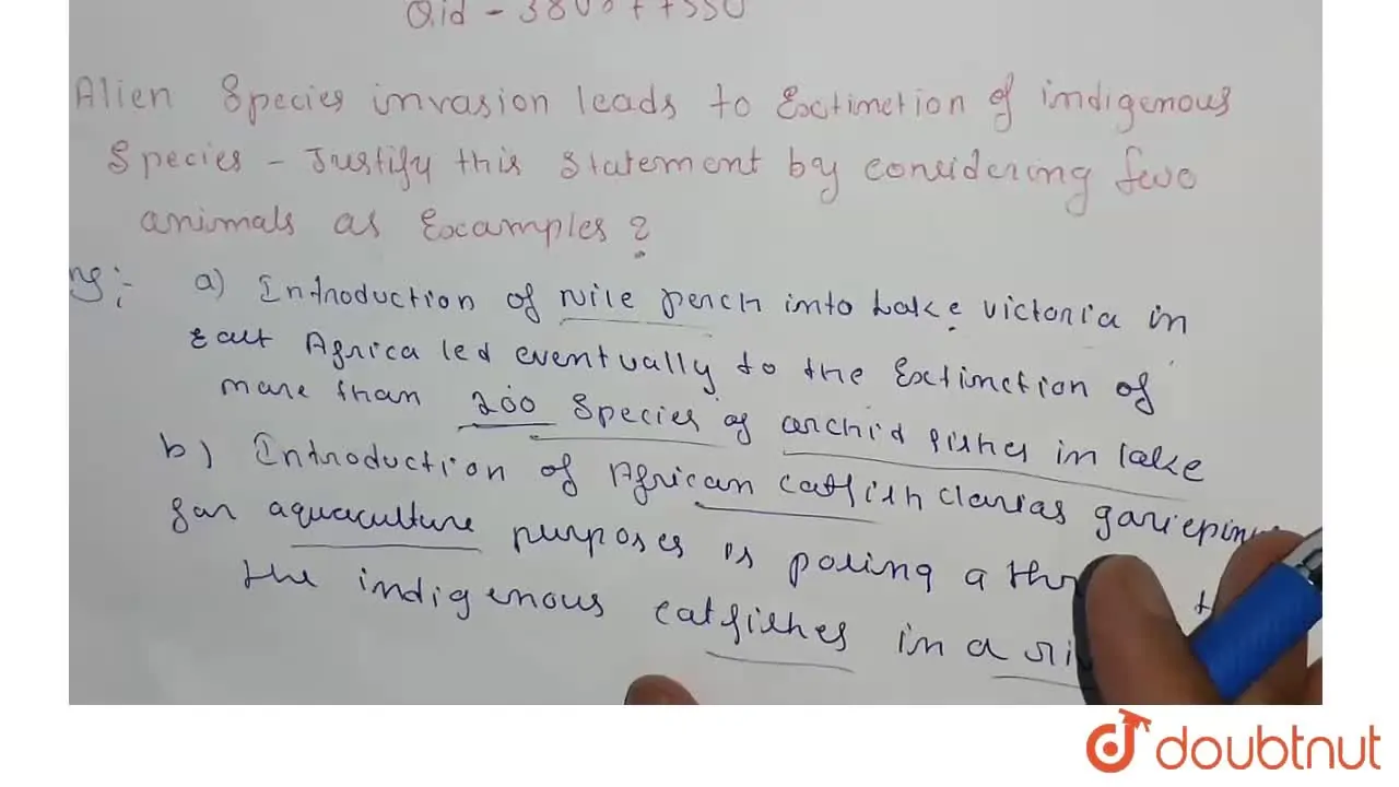 [Kannada Solution] Alien species invasion leads to extinction of indig