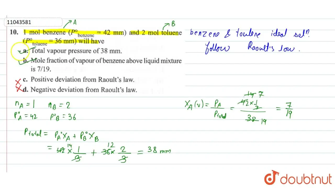 positive deviation from Raoult's law
