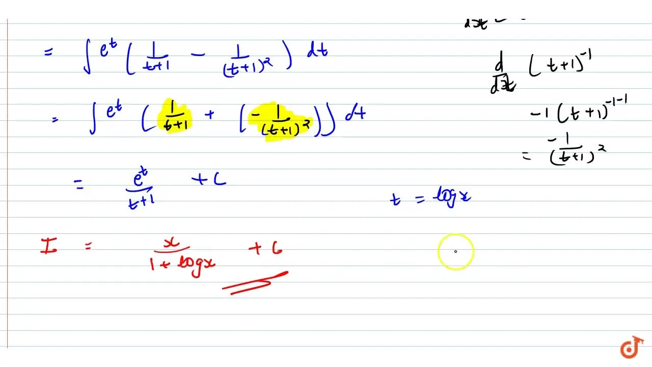 int(logx/(1+logx)^2)dx