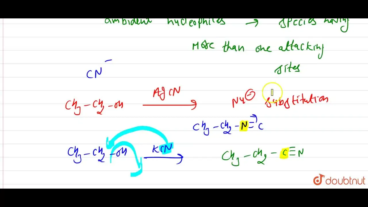 What are ambident nucleophiles? Explain with an example.