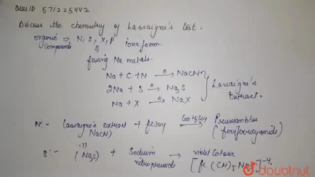 Discuss the chemistry of Lassaigne’s test.