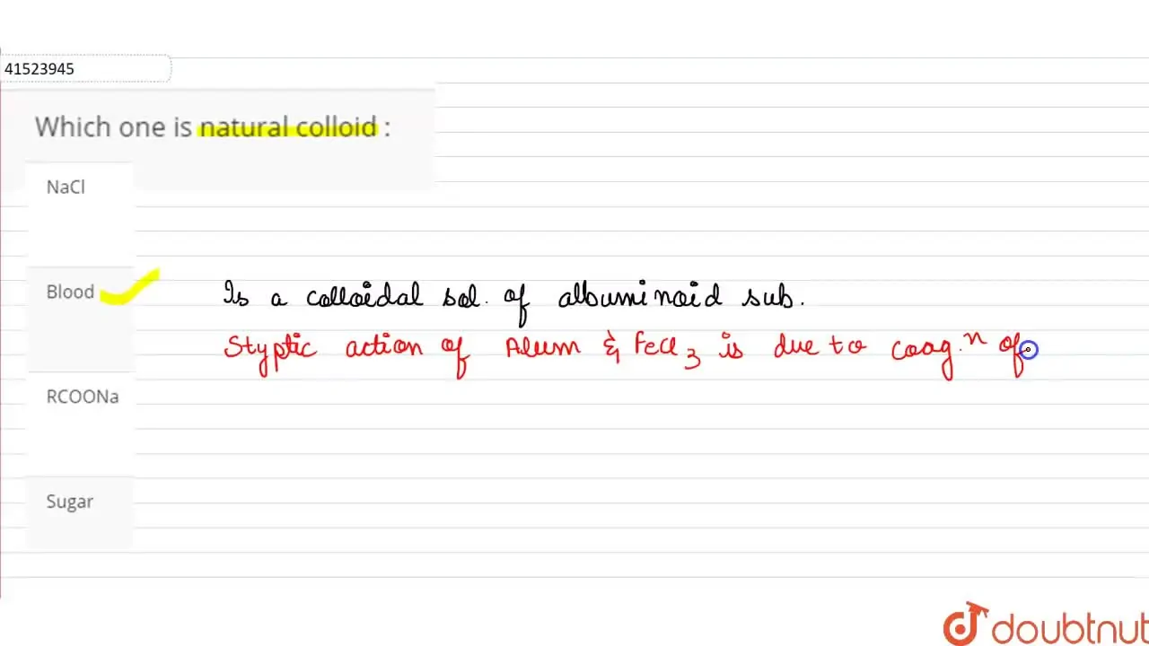 Which one is natural colloid