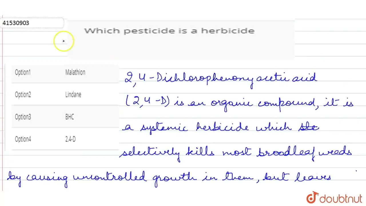 Which pesticide is a herbicide