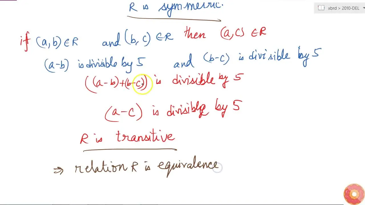 Let Z be the set of all integers and R be the relation on Z define