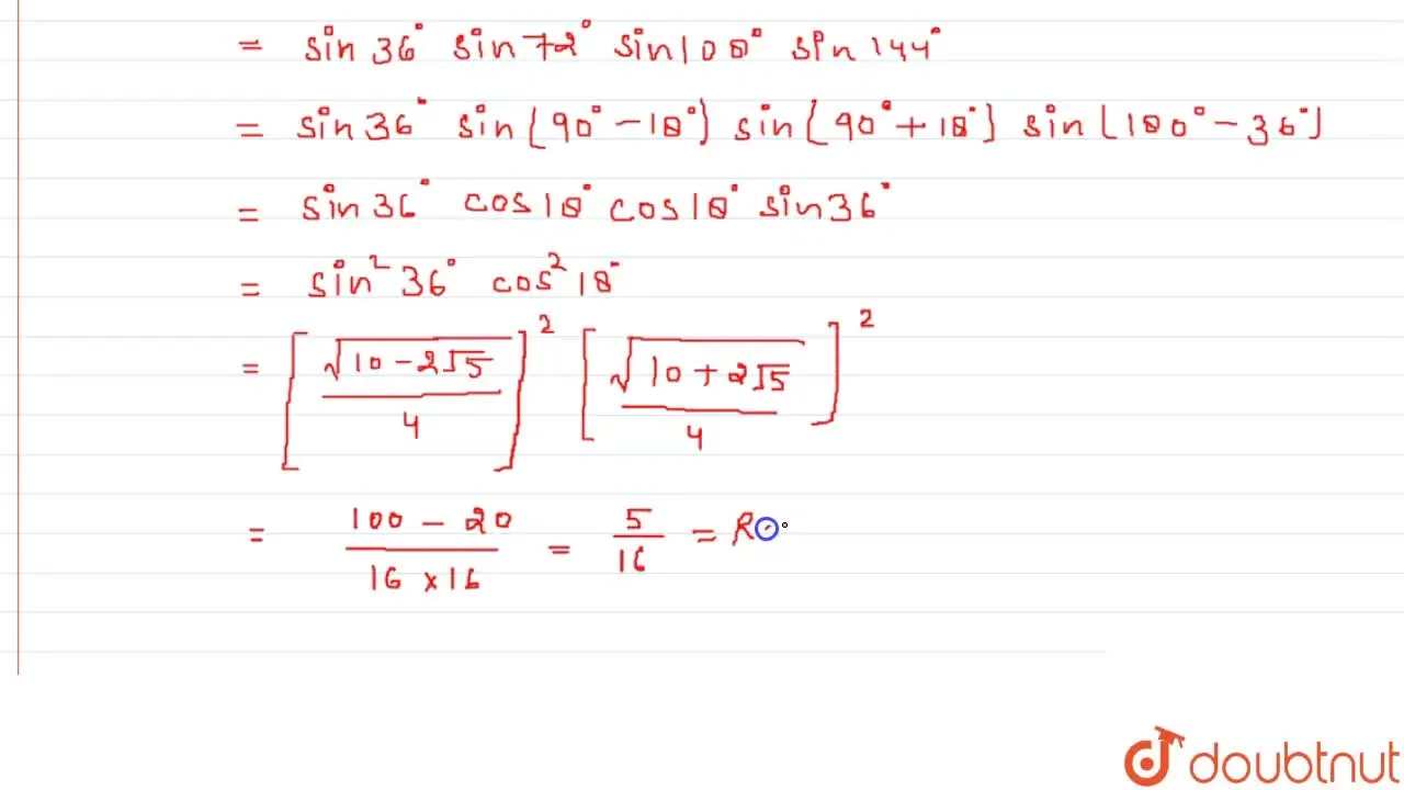 Prove that: sin(pi/5)sin( (2pi)/5)sin(3pi/5)sin(4pi/5)=5/(16)