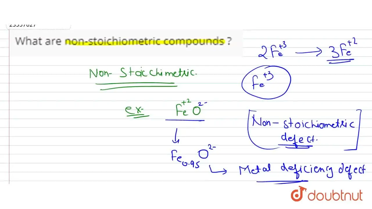 What are non-stoichiometric compounds