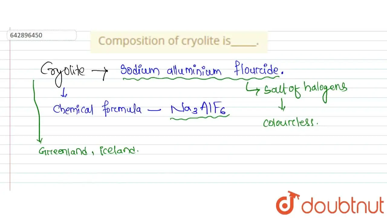 [Odia] Composition of cryolite is.