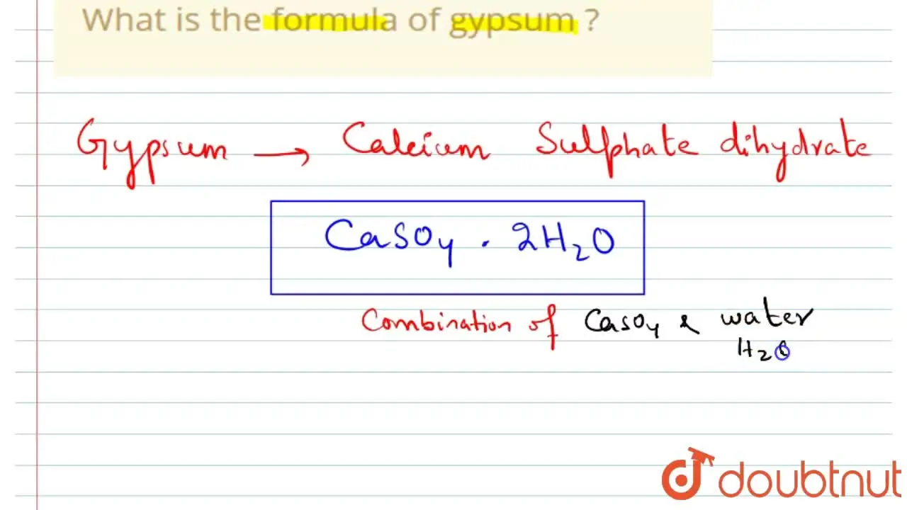 [Odia] What is the formula of gypsum