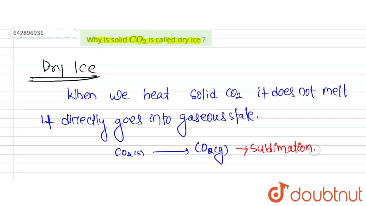 [Odia] Why is solid CO2 is called dry ice