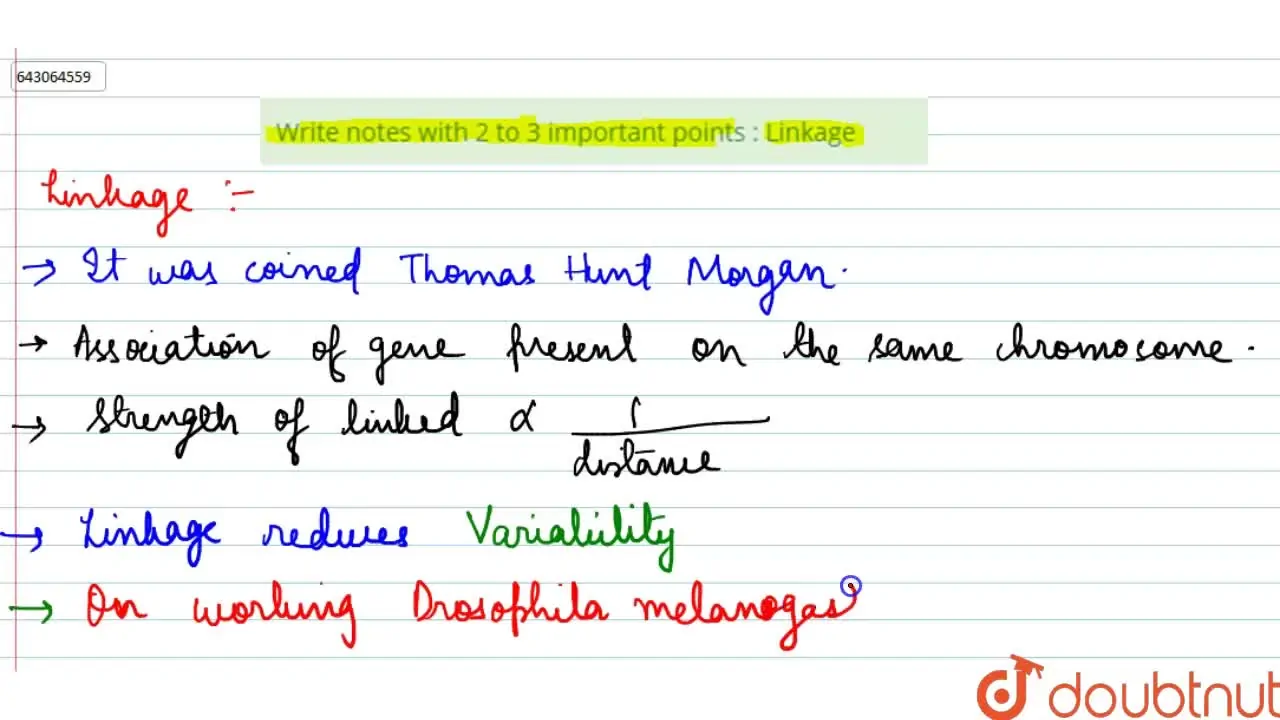 [Odia Solution] Write notes with 2 to 3 important points : Linkage
