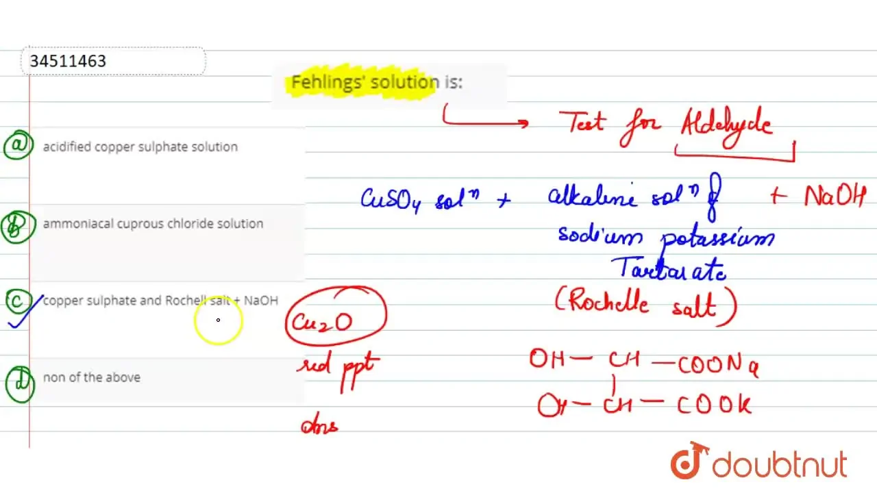 Fehlings' solution is: