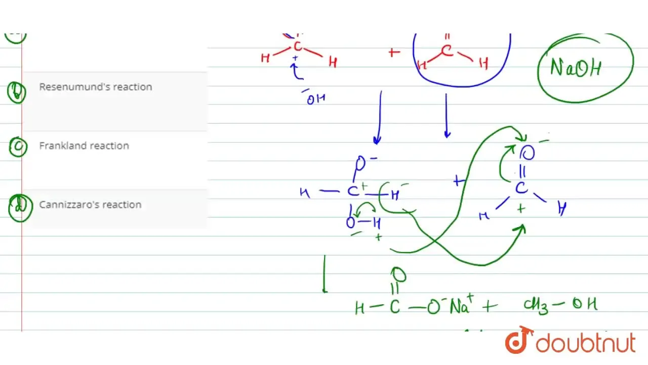 2HCHO+NaOHrarrCH(3)OH+HCOONa The above reacation is known as: