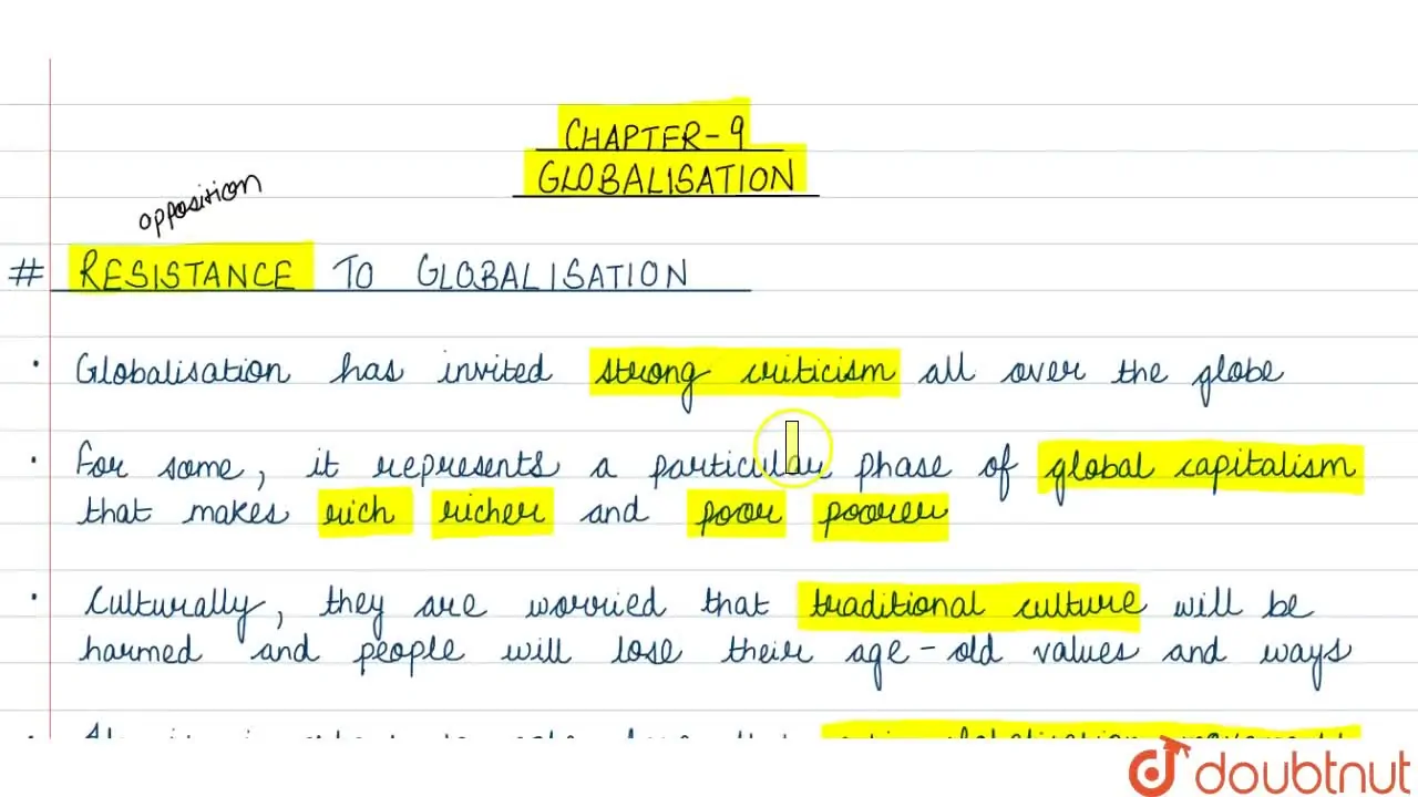 Resistance To Globalisation