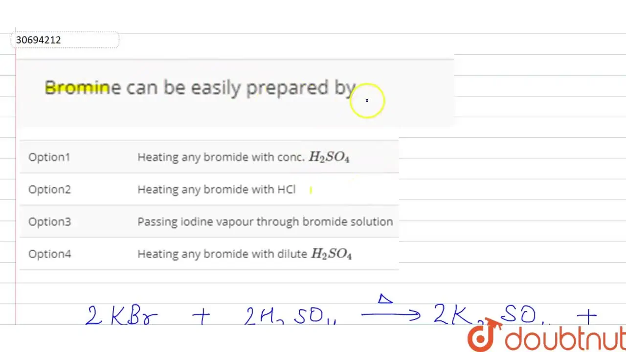 Bromine can be easily prepared by