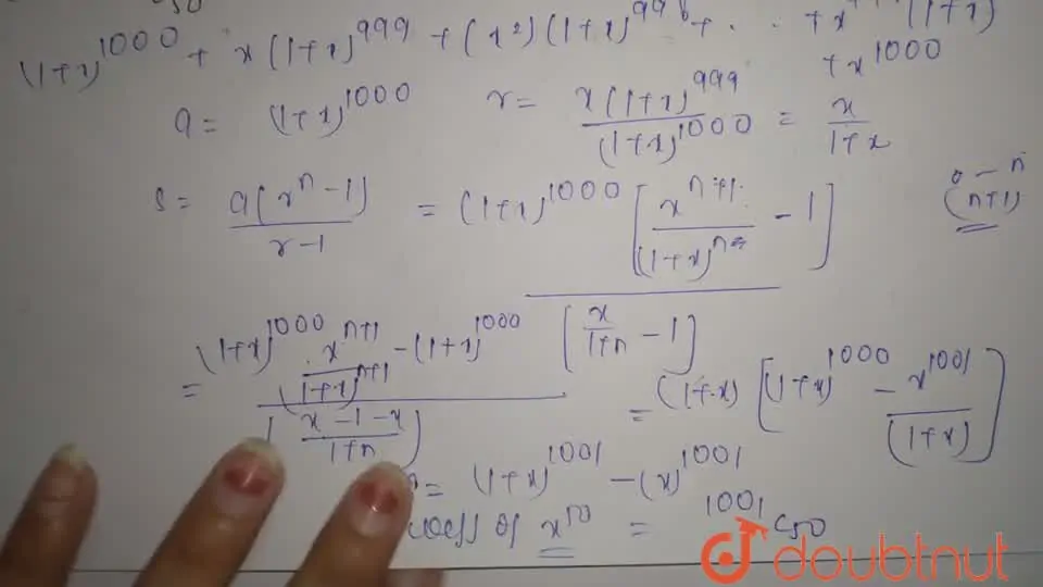 Sum of the series a^n+a^(n-1)b+^(n-2)b^2+………..+ab^n can be obtained by