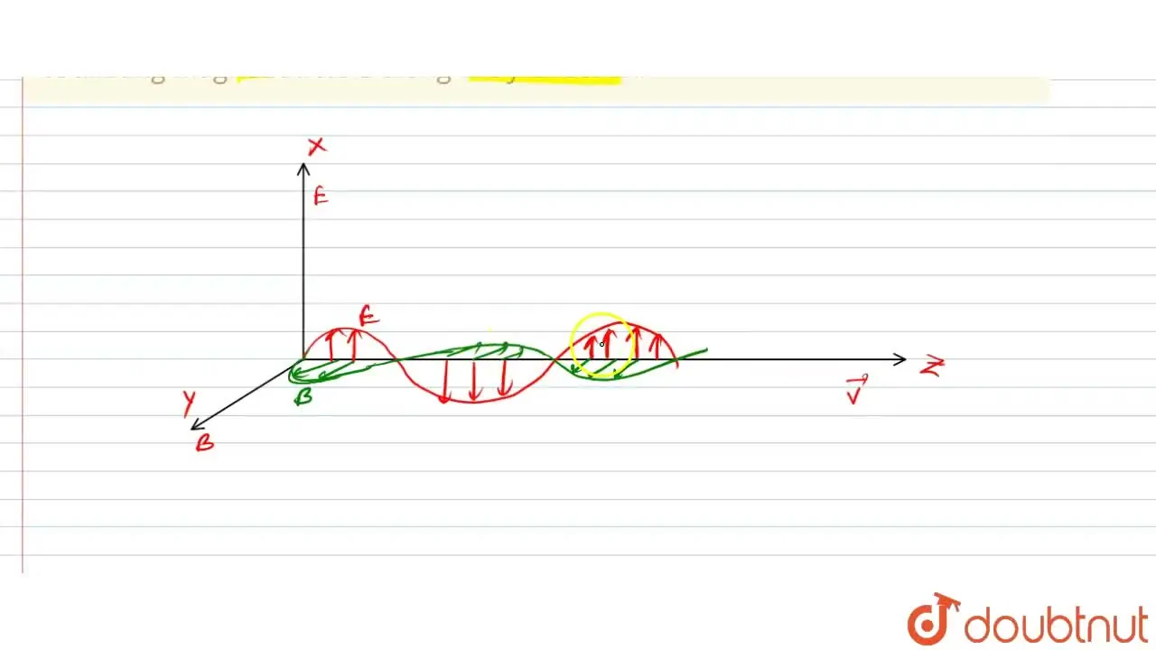 [Assamese] Draw a diagram for a linearly polarised electromagnetic wav