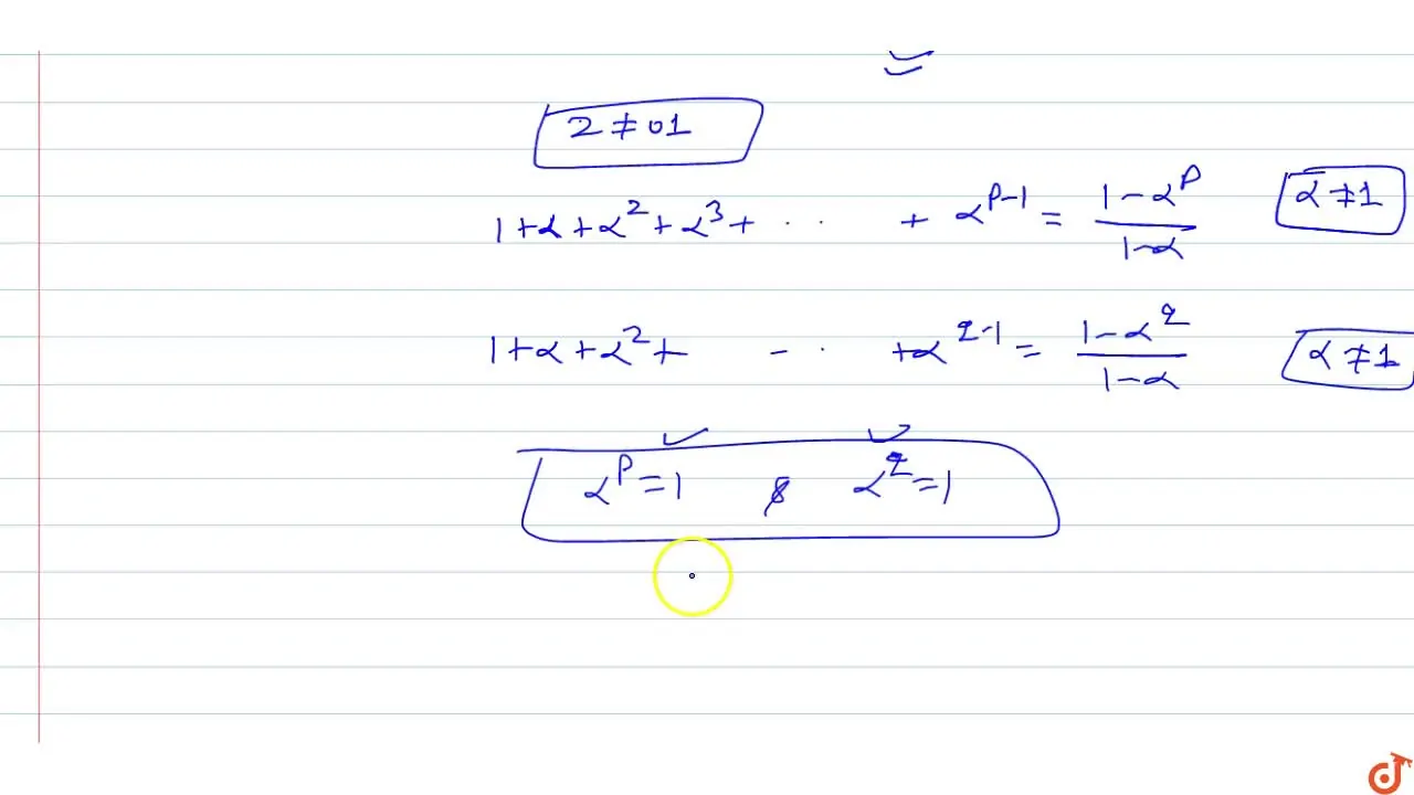 Let a complex number alpha,alpha!=1, be a rootof hte euation z^(p+q)-z