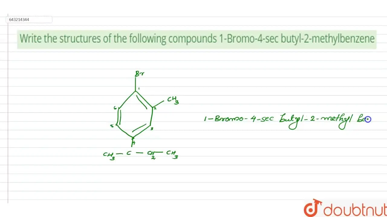 [Malayalam] Write the structures of the following compounds 1-Bromo-4-