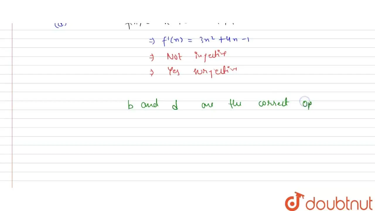 Which of the following function is surjective but not injective. (a)