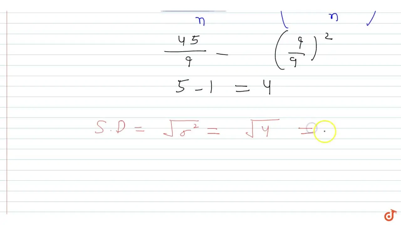 If sum(i=1)^9 (xi-5)=9 and sum(i=1)^9 (xi-5)^2=45 then the standard d