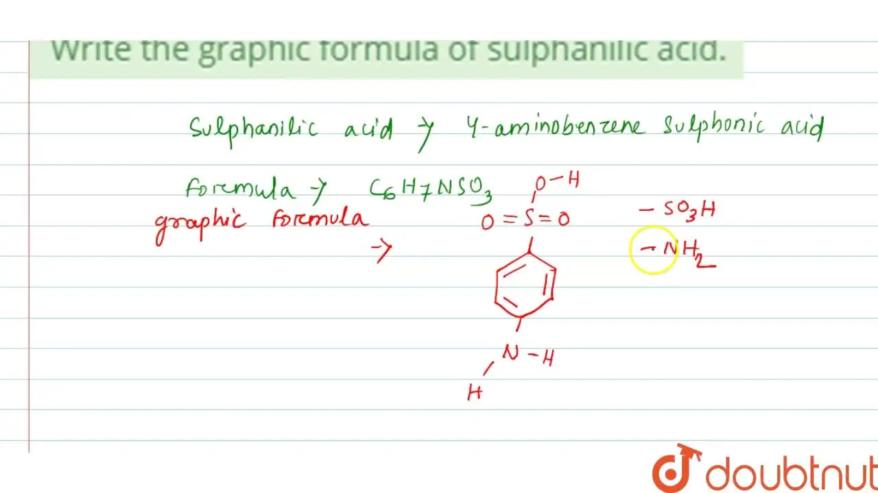 [Odia] Write the graphic formula of sulphanilic acid.