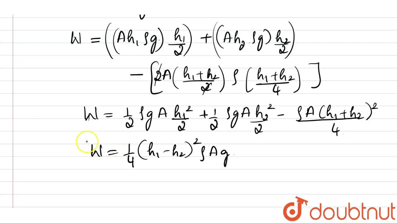 Two identical cylindrical vessels with their bases at the same level e
