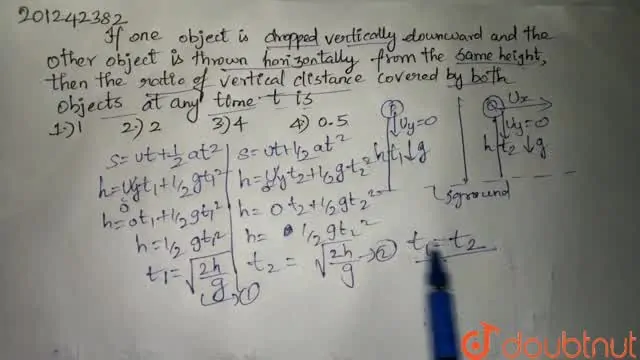 [Tamil] If one object is dropped vertically downward and another objec