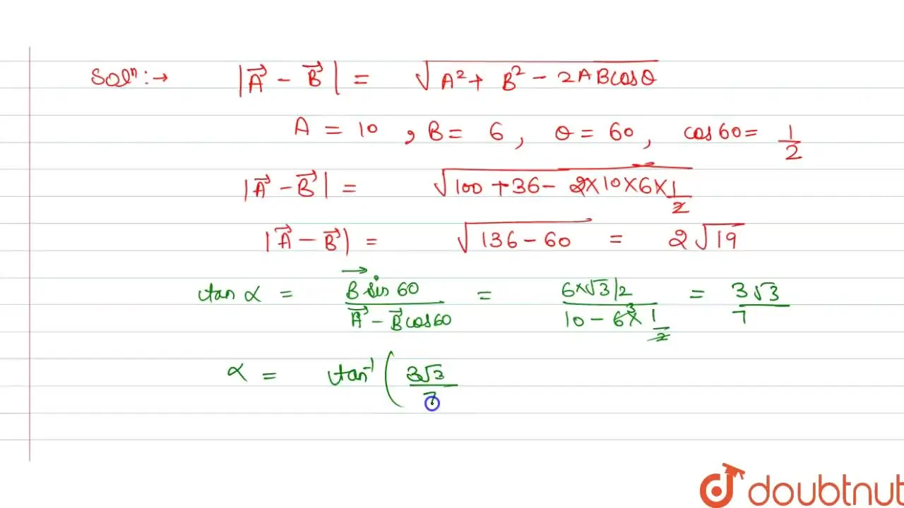 A vector vec(A) of length 10 units makes an angle of 60^(@) with a vec