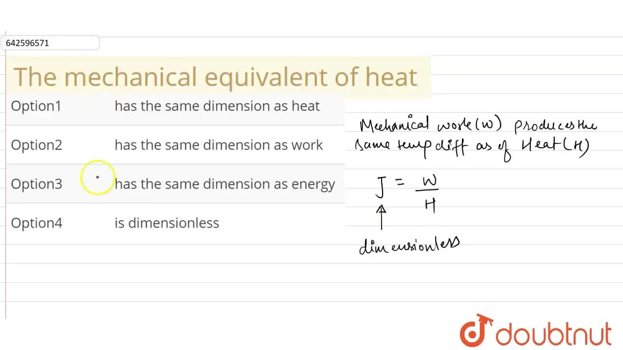 The mechanical equivalent of heat