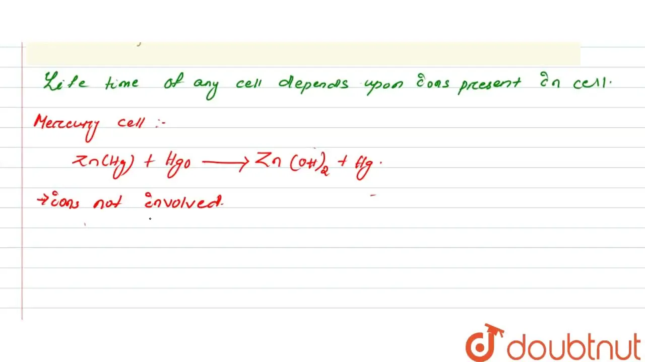 [Odia] Unlike dry cell, the mercury cell has a constant cell potential