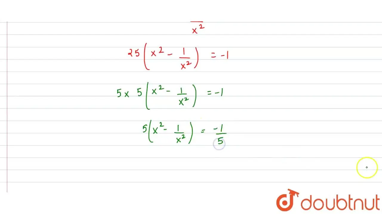 If cot theta=5x and cosec theta= 5/x (x ne 0), then the value of 5(x^2