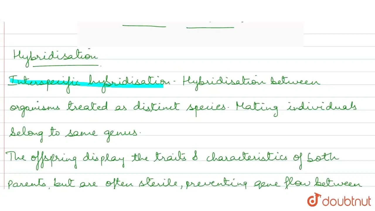 What are intervarietal and interspecific hybridisations