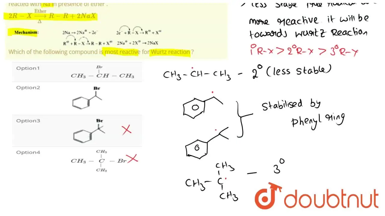 [Telugu] Alkane may be prepared from alkyl halide by Wurtz method wher