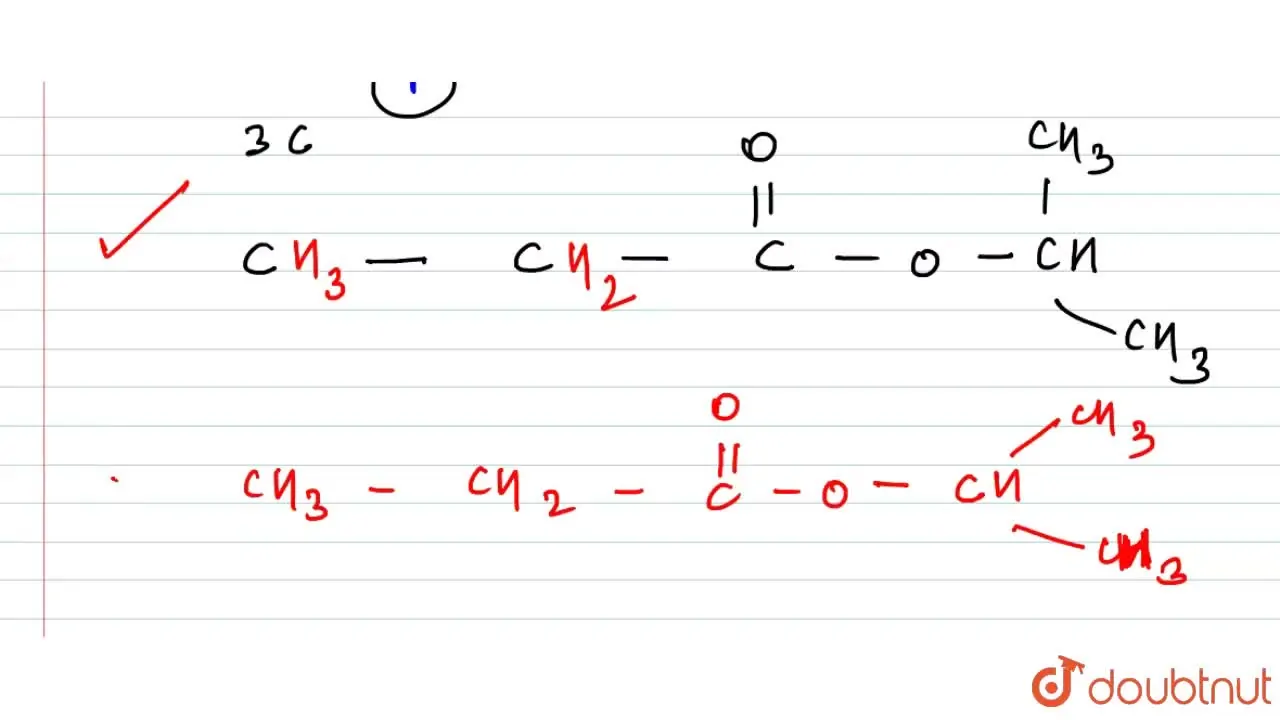 Write down structure of the following compounds: Isopropyl propanoat