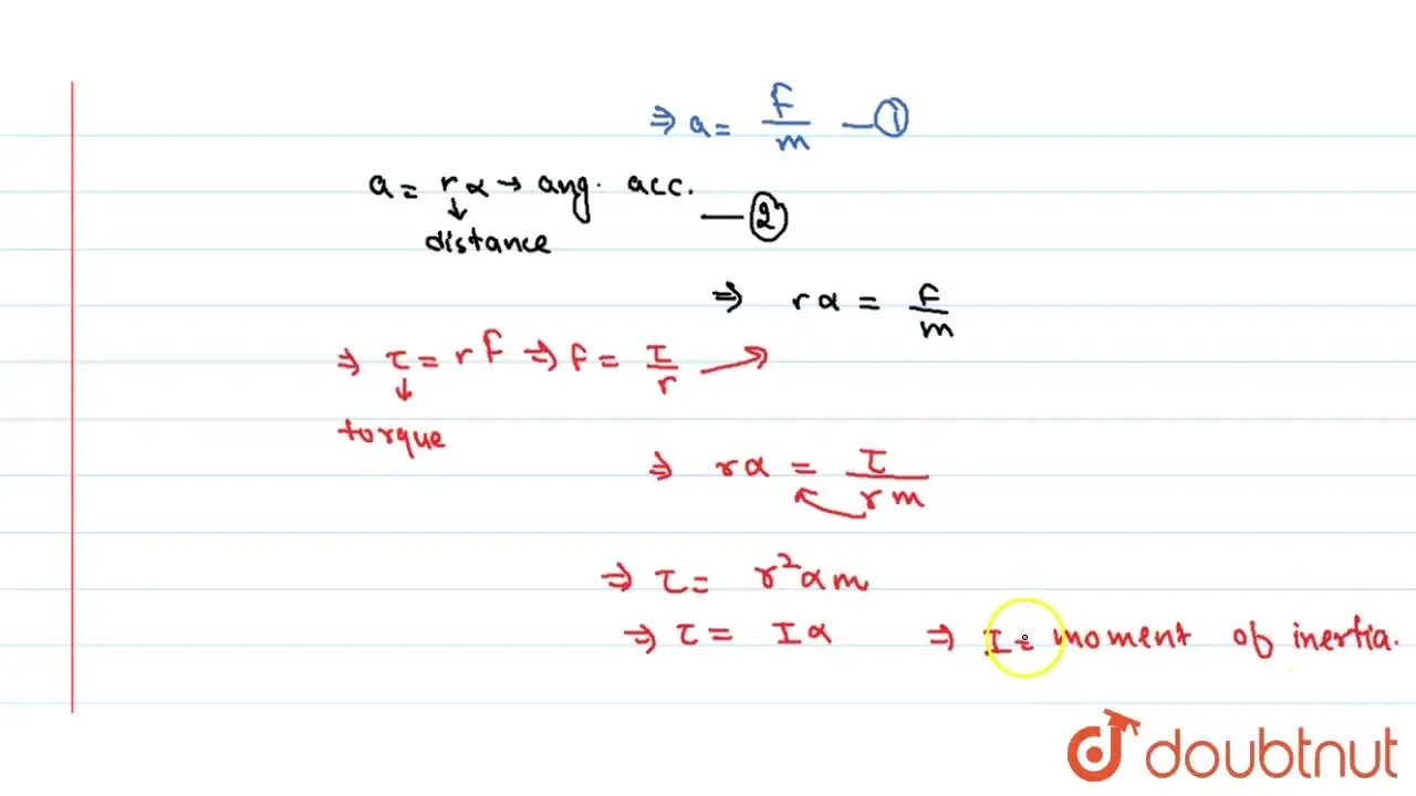 [Punjabi] Prove that: tau = I alpha