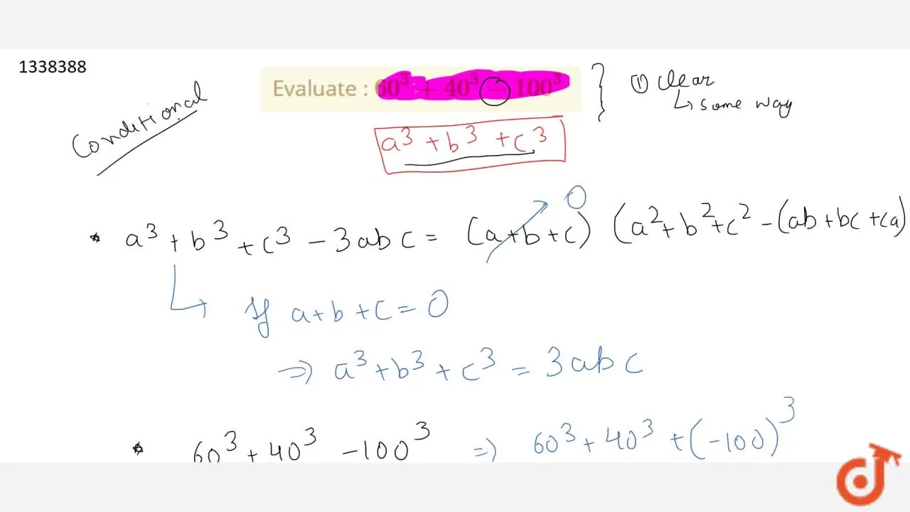 Evaluate : 60^3 +40^3 -100^3