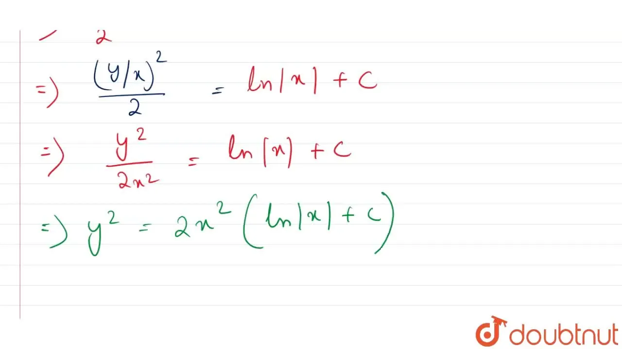 [Odia] Solve (dy)/(dx)=(x^(2)+y^(2))/(xy)