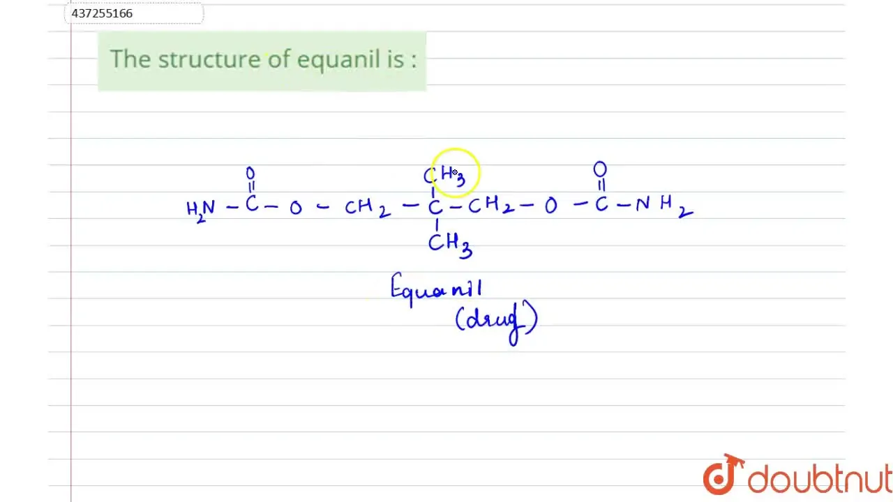 [Kannada] The structure of equanil is