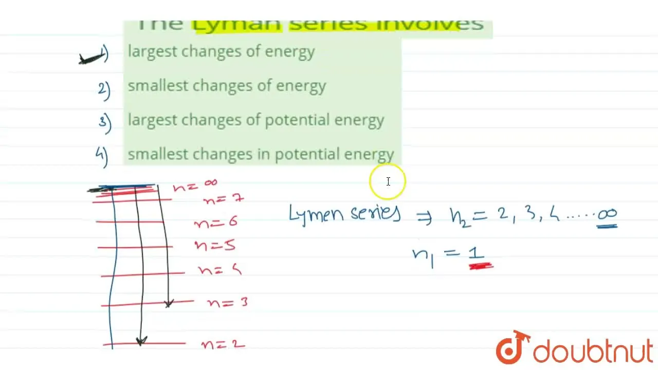 [Marathi] The Lyman series involves