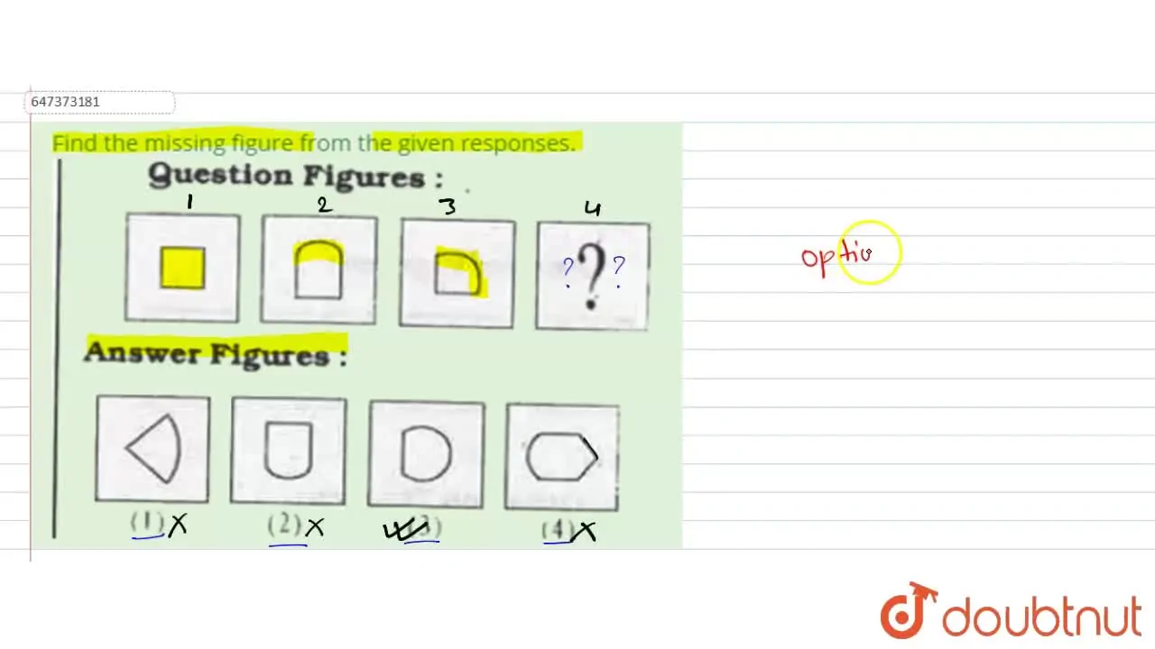 Find the missing figure from the given responses.