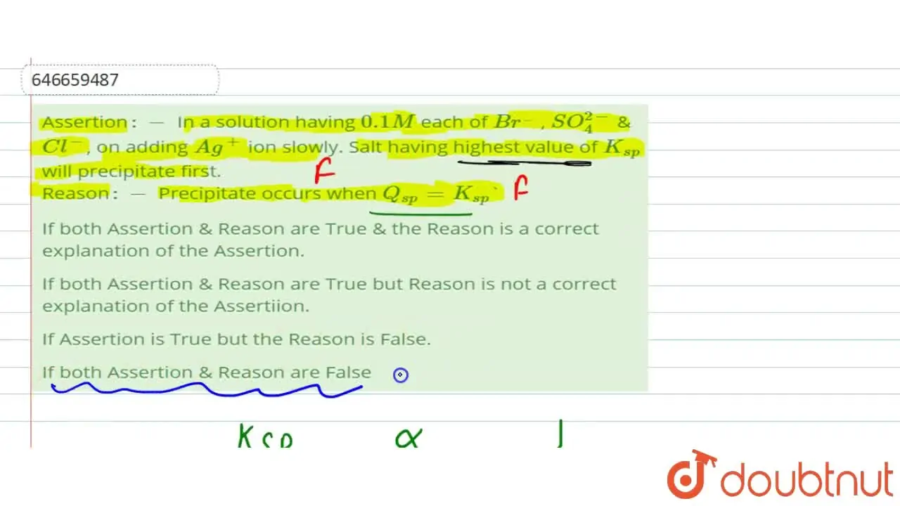 If Assertion is True but the Reason is False.